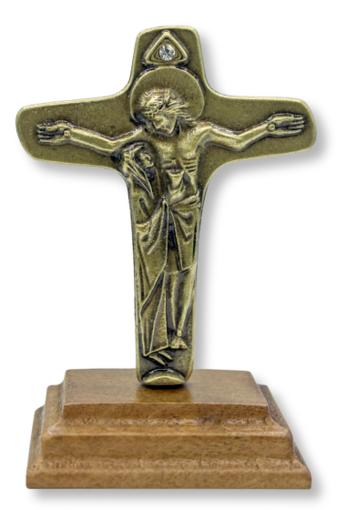 Buy Unity Cross Table Top Icon, Antique Gold on Wood Base - 3.25 ...