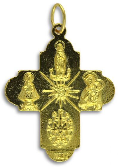 Buy 5-Way Gold Tone Cross Medal 1-1/8 inch | Gifts Catholic