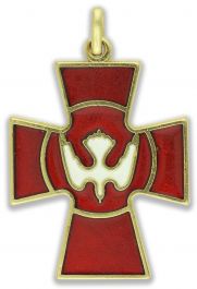 Buy Confirmation Crucifix Gold Plated W/Red Enamel | Gifts Catholic