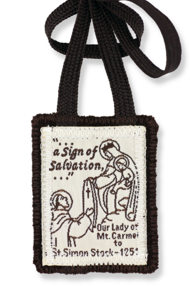 Traditional Brown Scapular - Extra Stitching - 100% Wool
